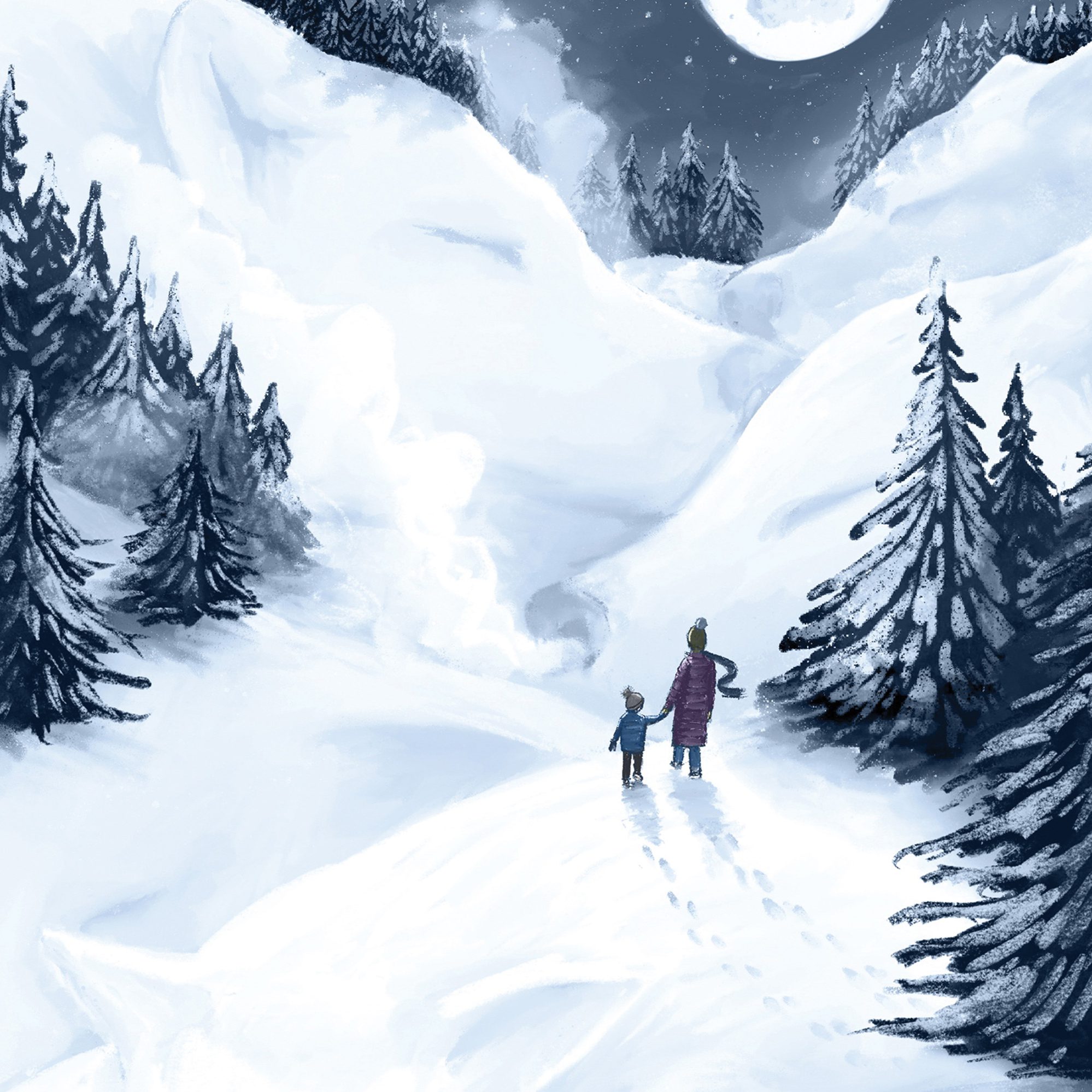 Winter Wolves | Illustration | Lauren Ashley Art